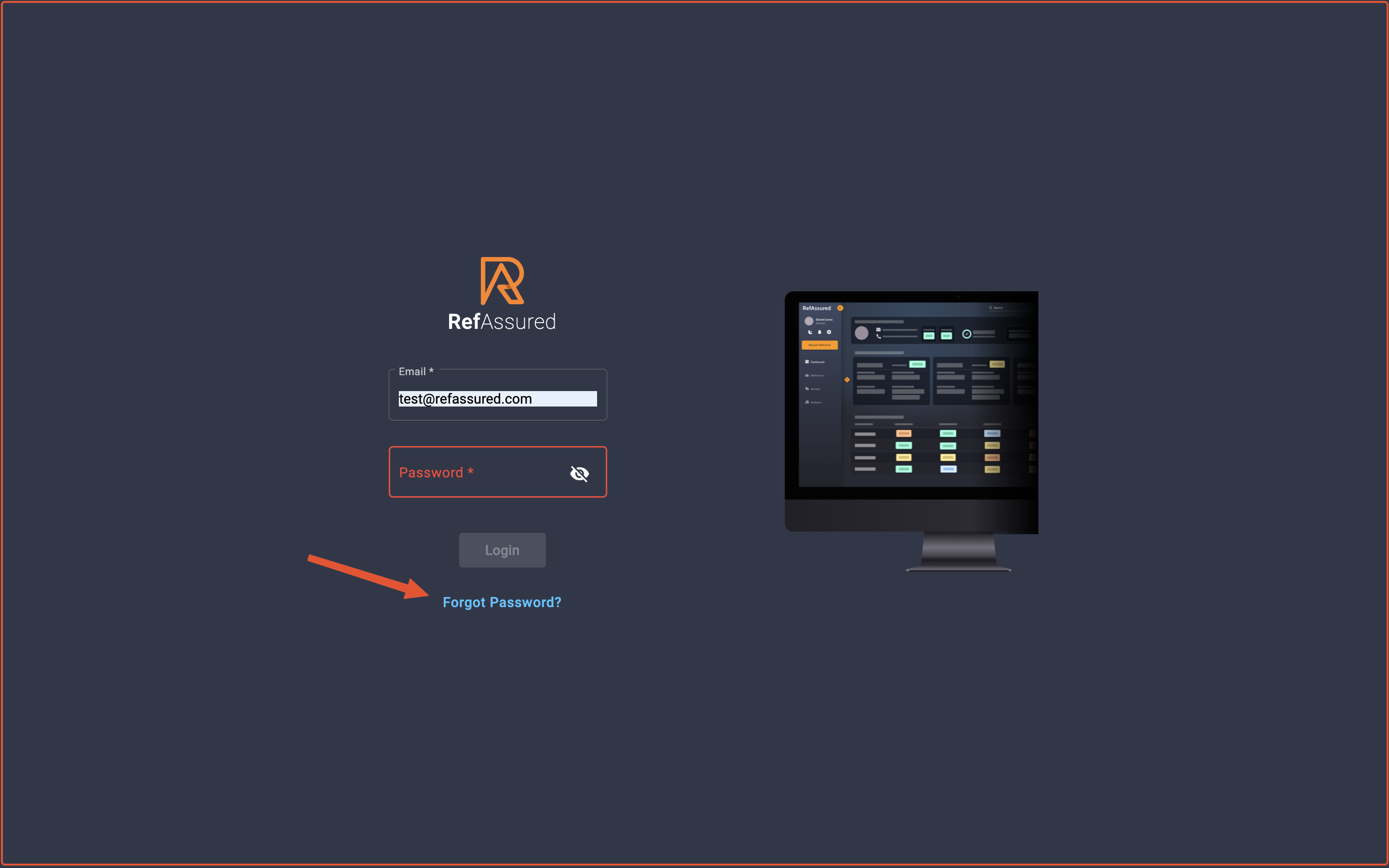 First-Time User Login – RefAssured