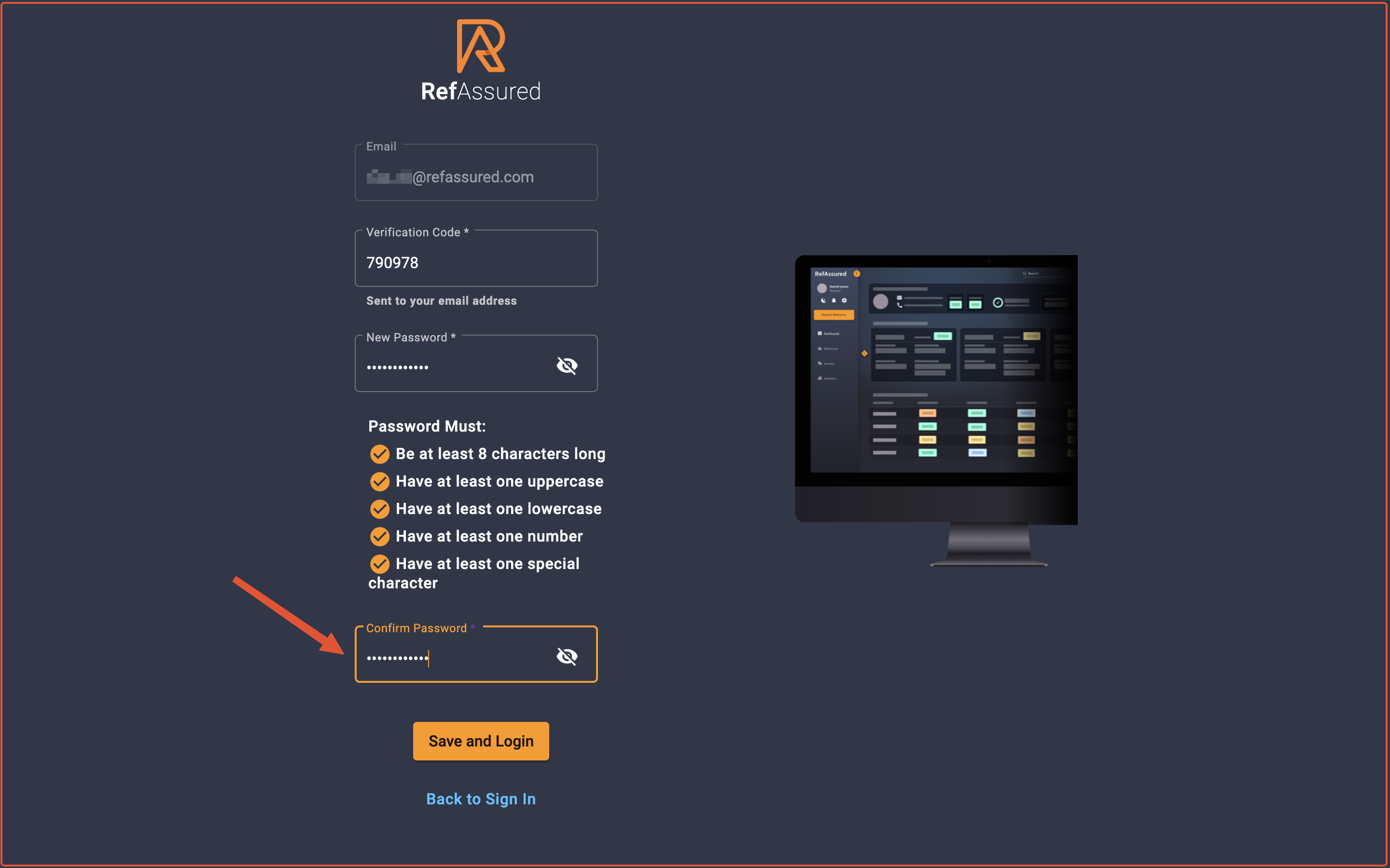 First-Time User Login – RefAssured
