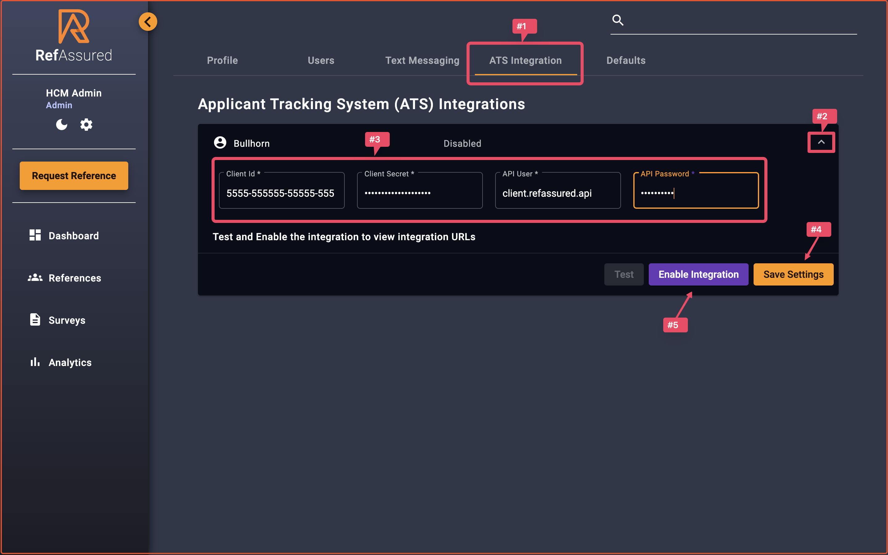 Bullhorn Admin Setup – RefAssured