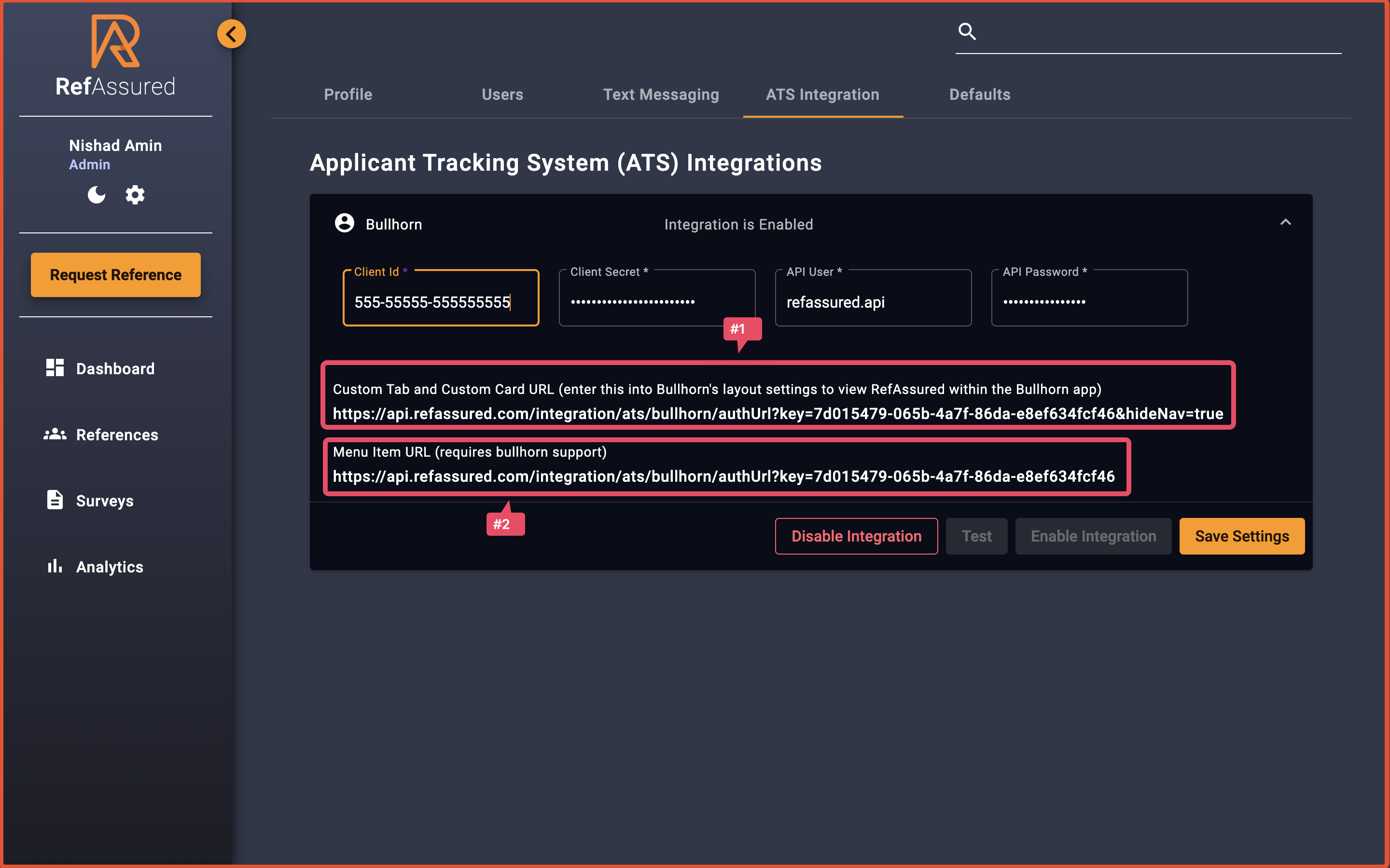 Bullhorn Configuration – RefAssured