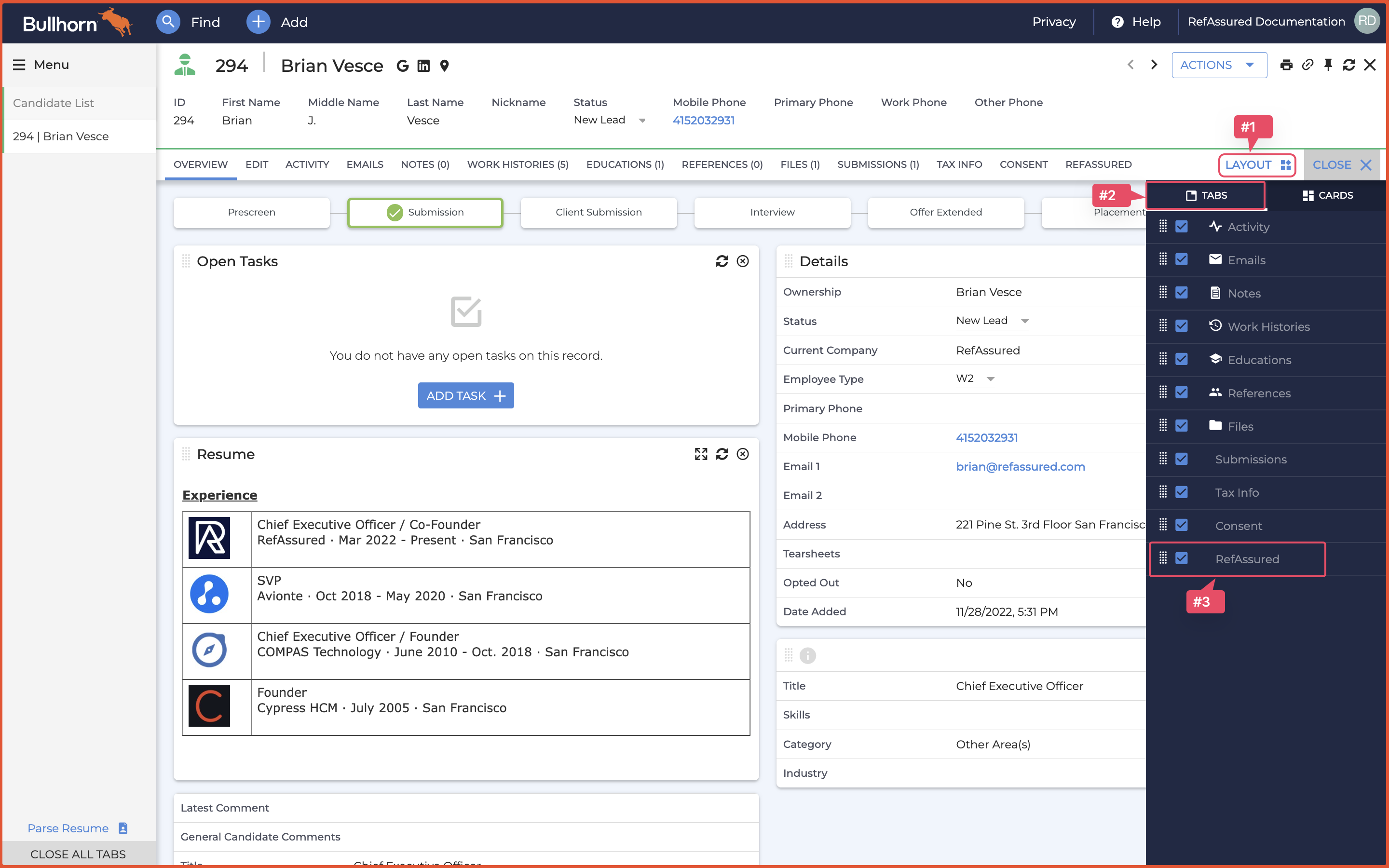 Bullhorn User Setup – RefAssured