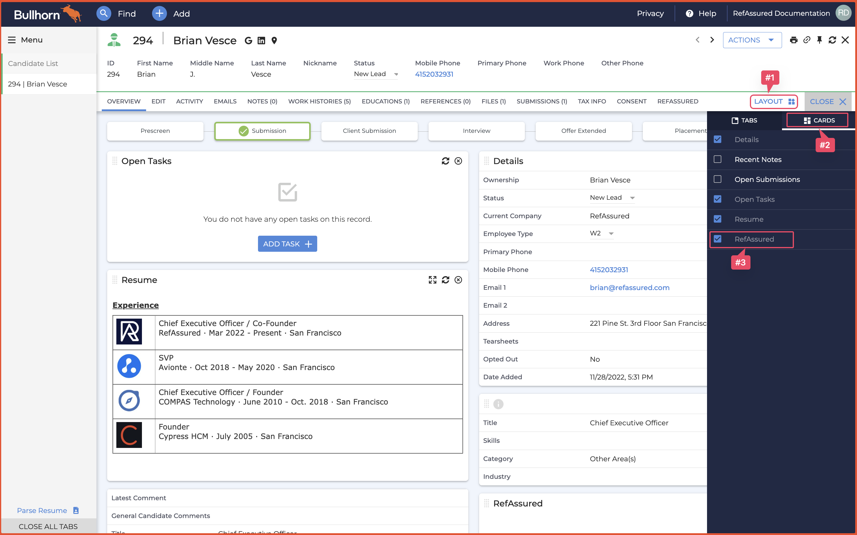 Bullhorn User Setup – RefAssured